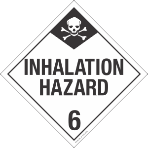 Rigid Plastic Inhalation Hazard Class 6 Placard